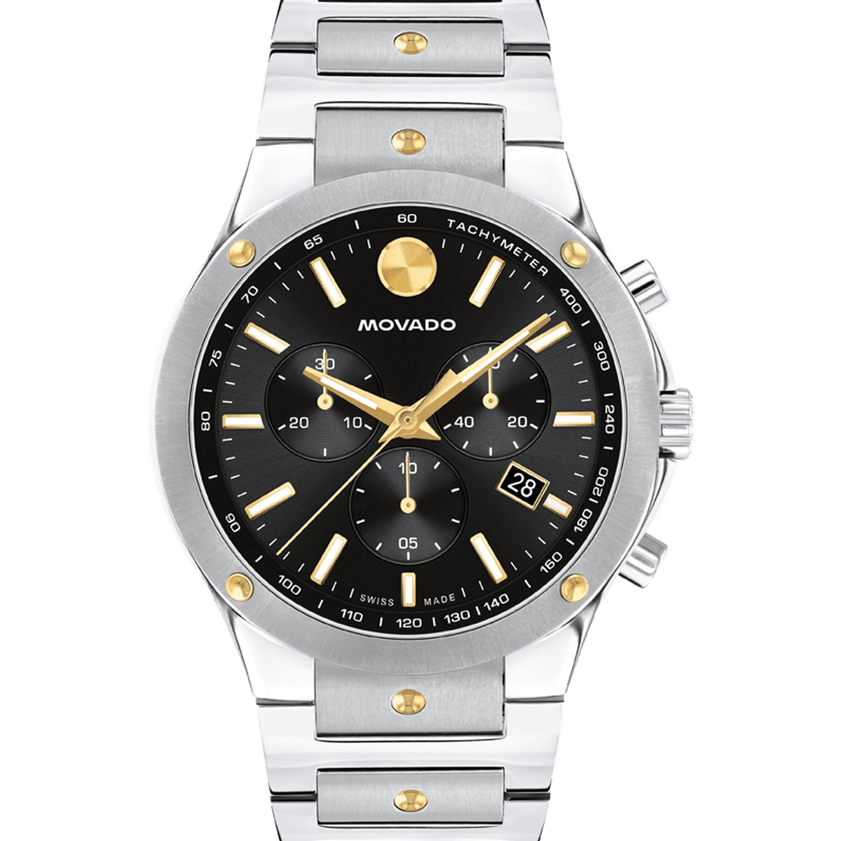 Movado SE Chronograph Black/Gold Dial Stainless Steel | New York ...