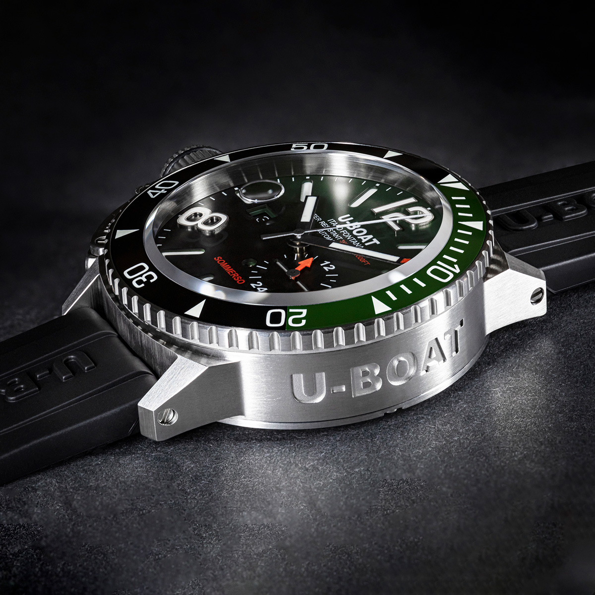 U-Boat Sommerso Ceramic Green Dial Black Rubber Strap | New York ...